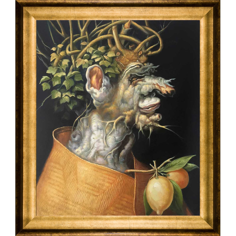 Red Barrel Studio® Winter - GA Framed On Canvas by Giuseppe Arcimboldo Painting | Wayfair